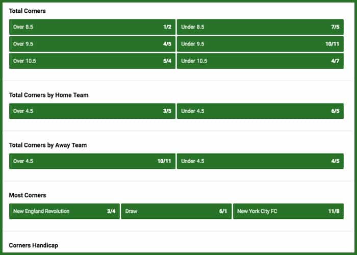 Corners - Betting Terms